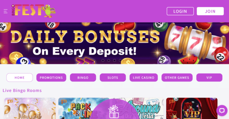 Bingo Fest Review 2025 - 20 Free Spins & 500% Deposit Bonus